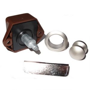 Push Button Lock 15 mm - Brown Lock | Redcote Leisure